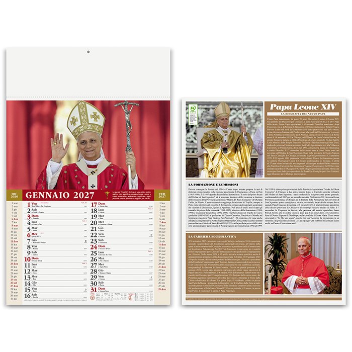 Calendario mensile Papa Leone